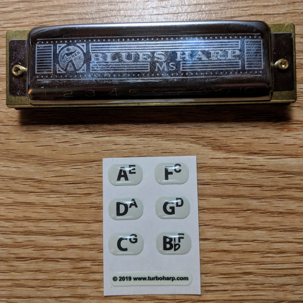 Cross Harp Key Label Set - Deluxe Glow-in-the-Dark Labels – TurboHarp ...